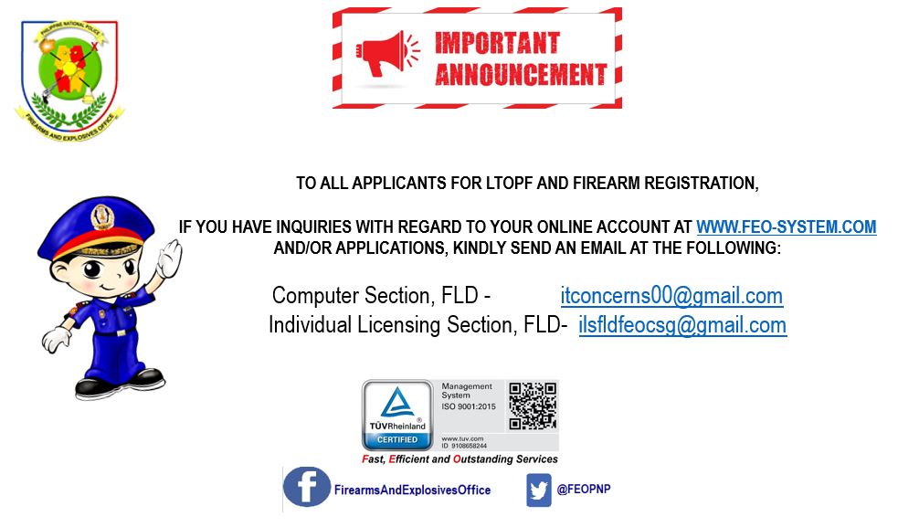 Firearms and Explosives Office Announcement – NSI Training and ...