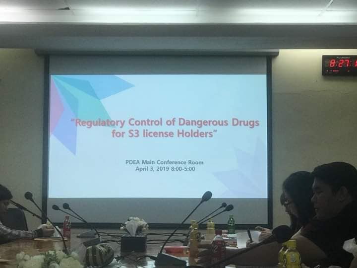 April 3 – Regulatory Control of Dangerous Drugs for S3 License Holders ...