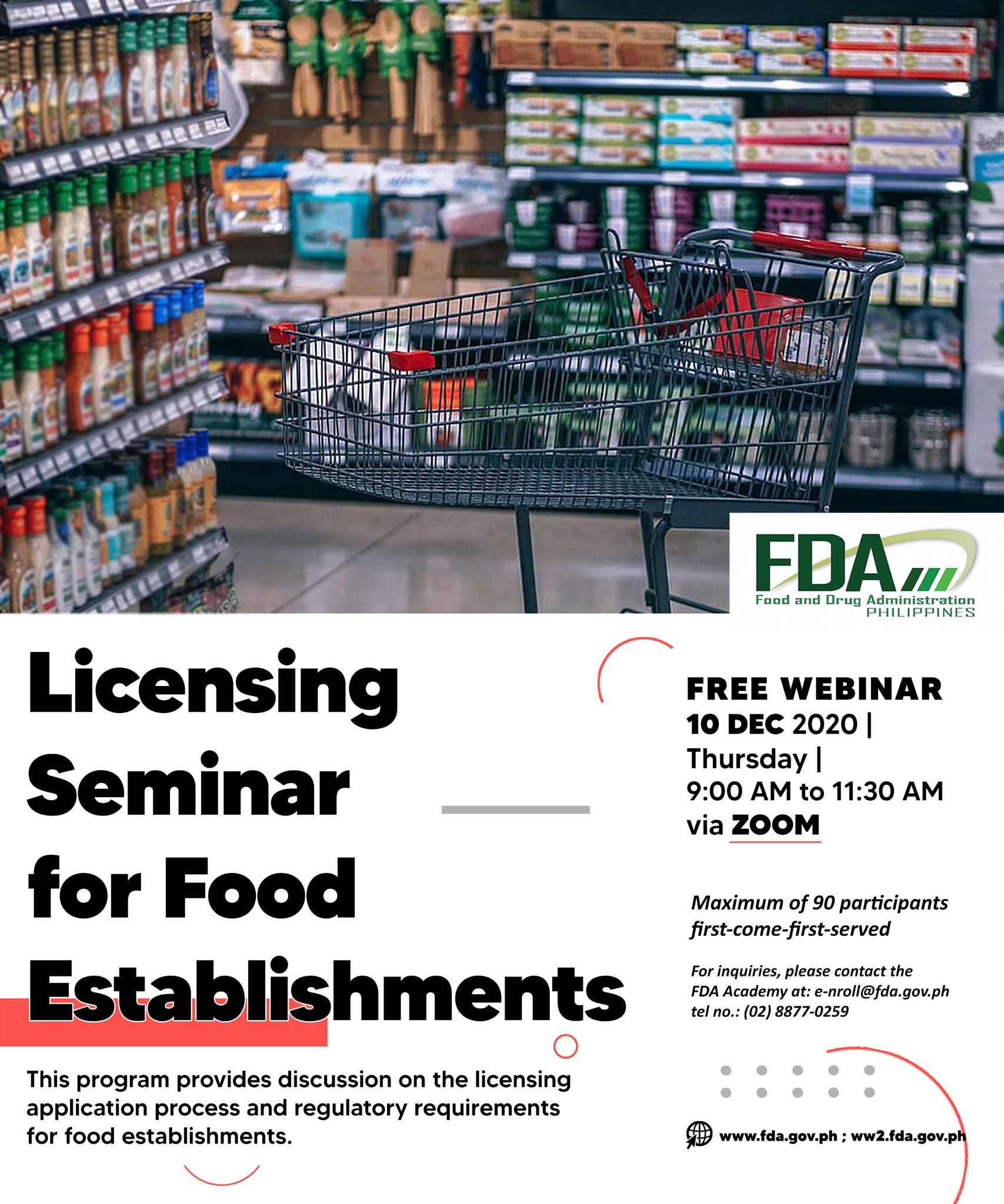 FDA Announcement – Licensing Seminar for Food Establishments – NSI ...