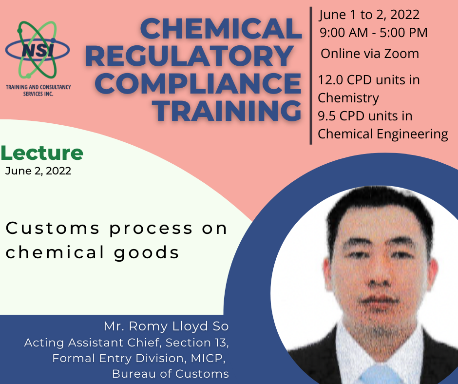 [TRAINING] Chemical Regulatory Compliance Training SPEAKER 7 – NSI ...