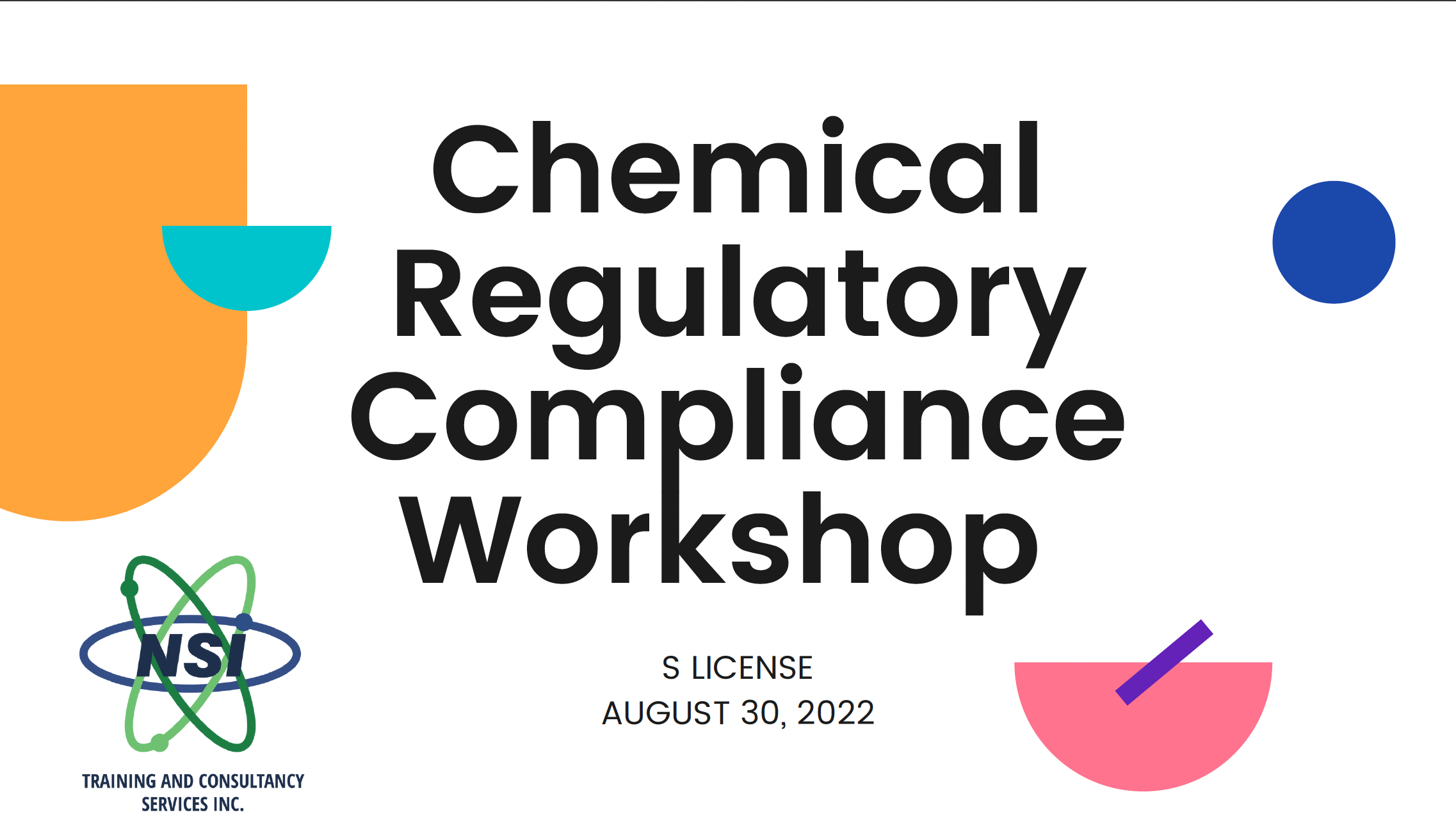 Chemical Regulatory Compliance Workshop (PDEA and DDB) for S license ...