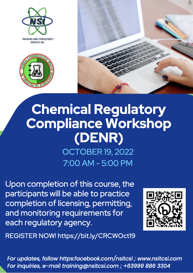 [WORKSHOP] Chemical Regulatory Compliance Workshop DENR 4 DAYS TO GO ...