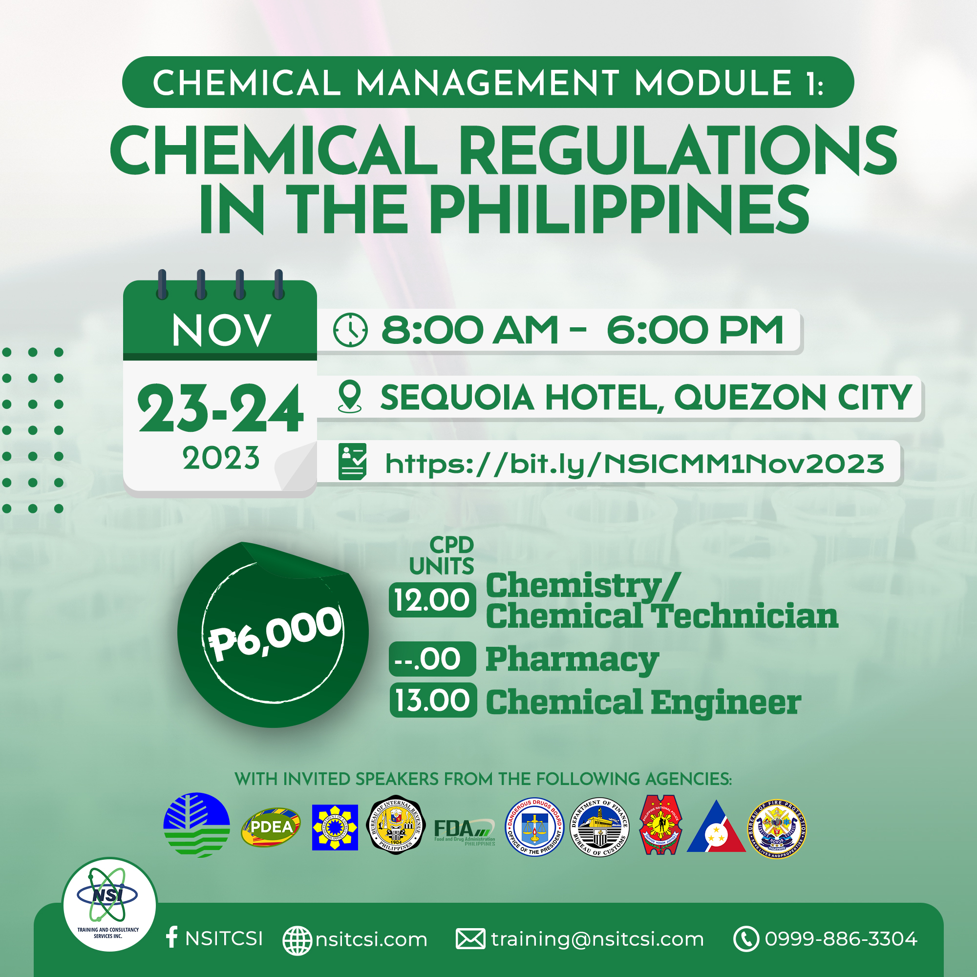 CHEMICAL MANAGEMENT MODULE 1: CHEMICAL REGULATIONS IN THE PHILIPPINES ...